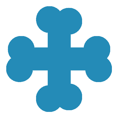 Plus sign with bones - Charleston Dog Walker